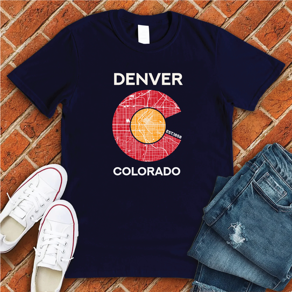 Denver District Map Tee – City Tees